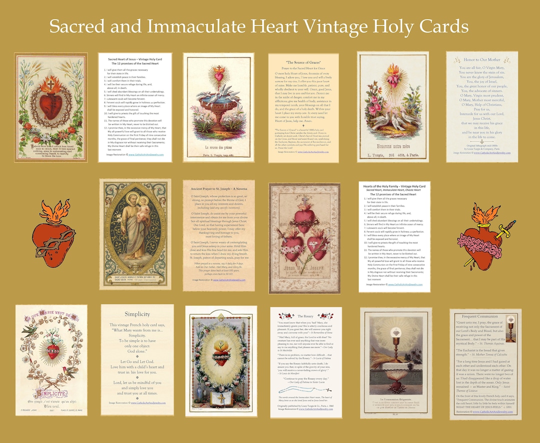 Vintage Holy Card Restorations Variety Pack of 8 Beautiful and ...