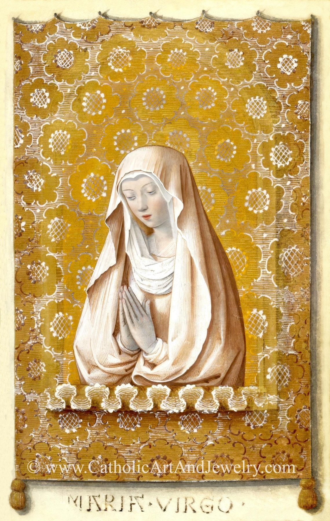 The Virgin in Prayer – Jean Bourdichon – Catholic Art Print – Archival ...