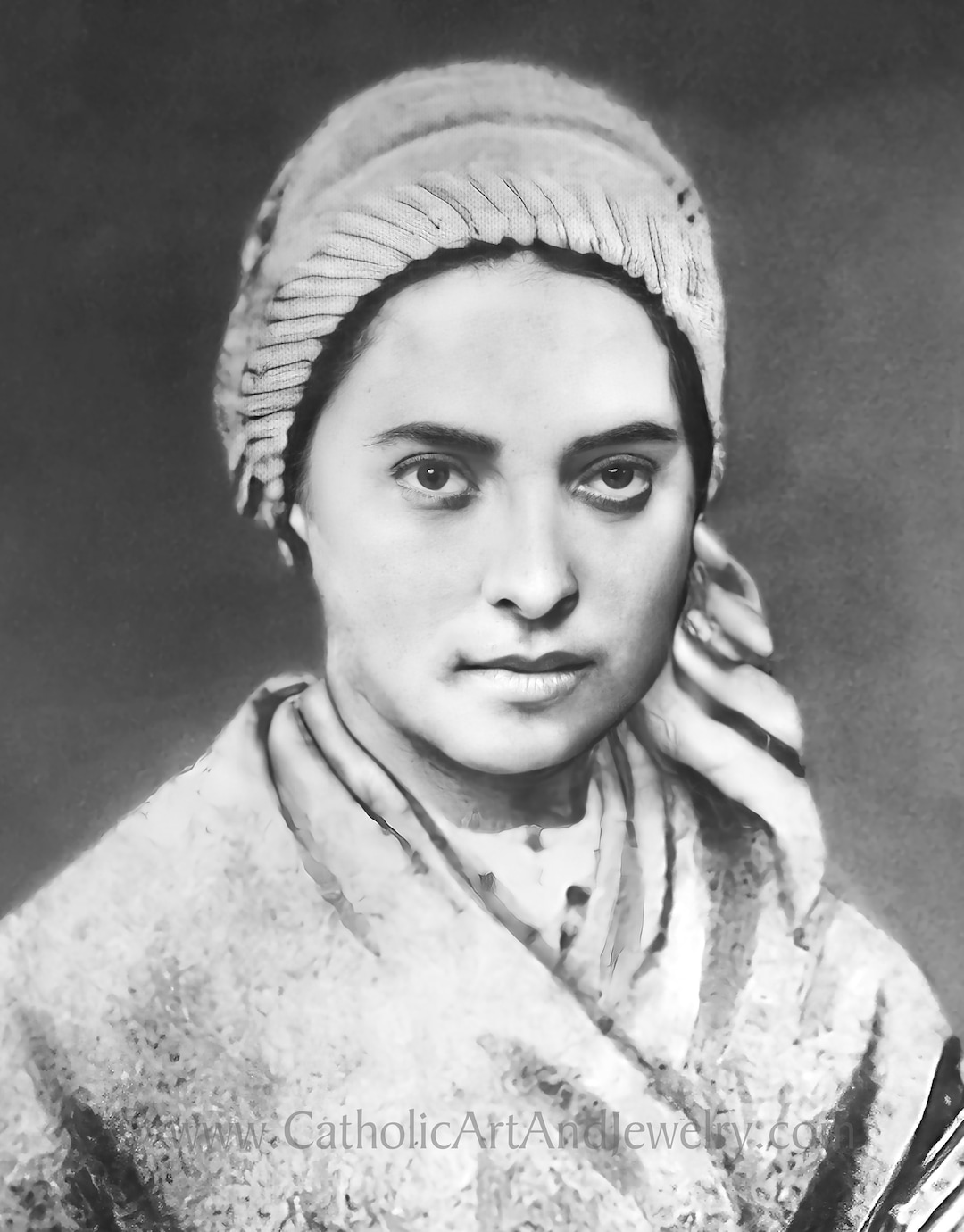 St. Bernadette – Exclusive Photo Restoration – 4 Sizes – Catholic Art ...