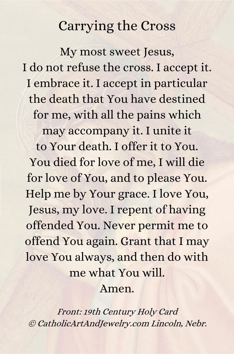New! Carrying the Cross Holy Card – Pack of 10/100/1000 – Easter Holy ...