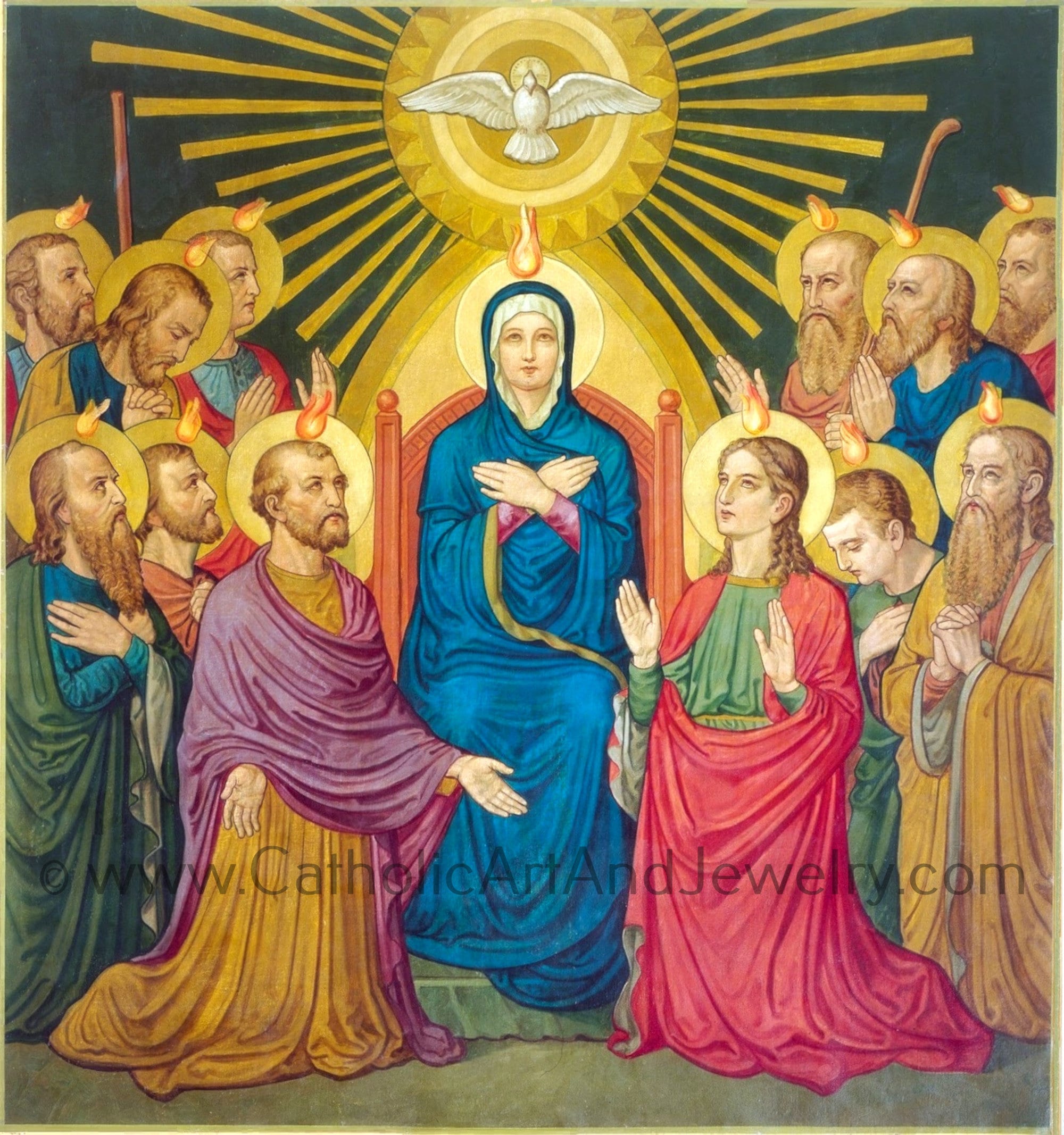 The Descent of the Holy Spirit Pentecost Benedictine - Etsy