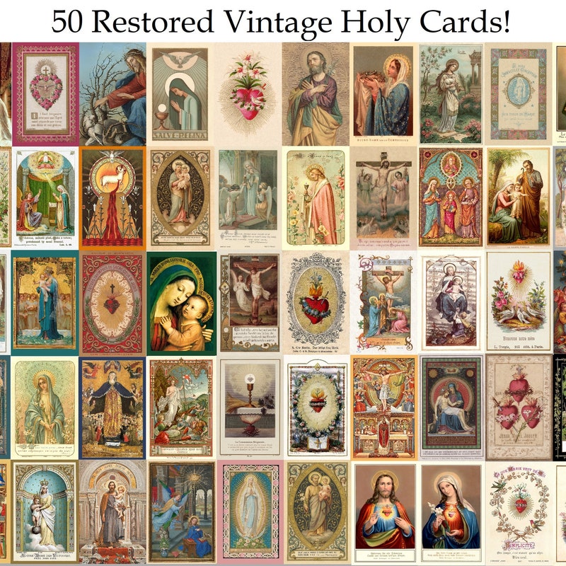 Catholic Prayer Cards Pack - Etsy