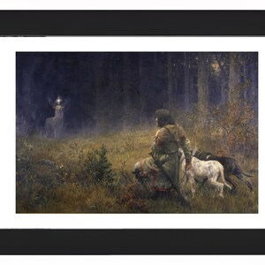 St. Hubert – Patron of Hunters – Wilhelm Räuber – Catholic Art Print ...