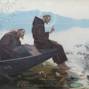 St. Anthony of Padua Preaching to the Fish – Edouard Jerôme Paupion ...