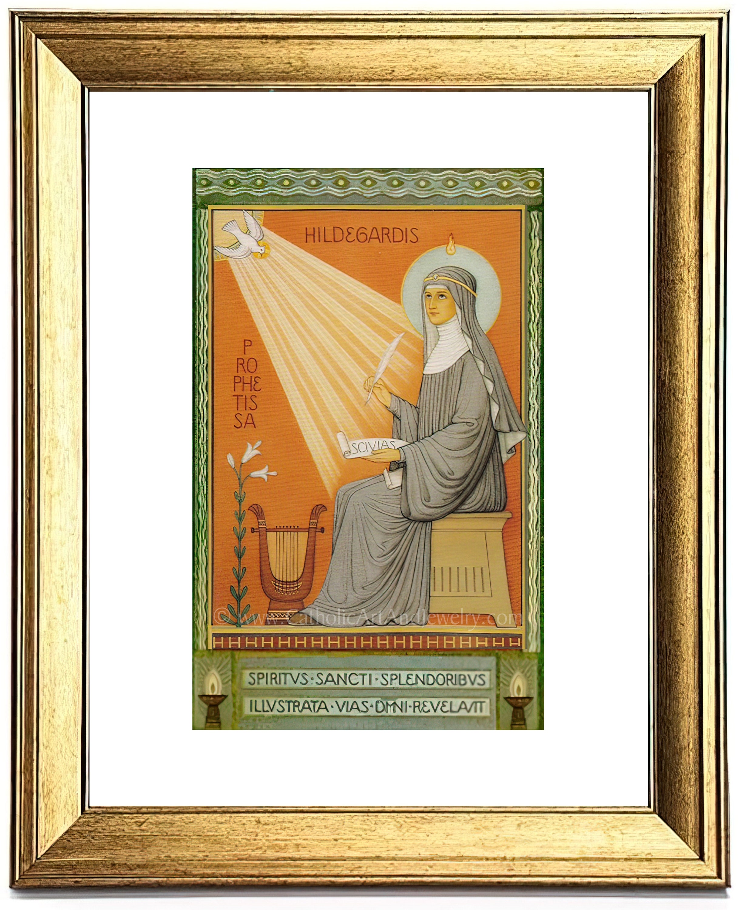 Hildegard of Bingen Based on a Vintage Holy Card Catholic - Etsy