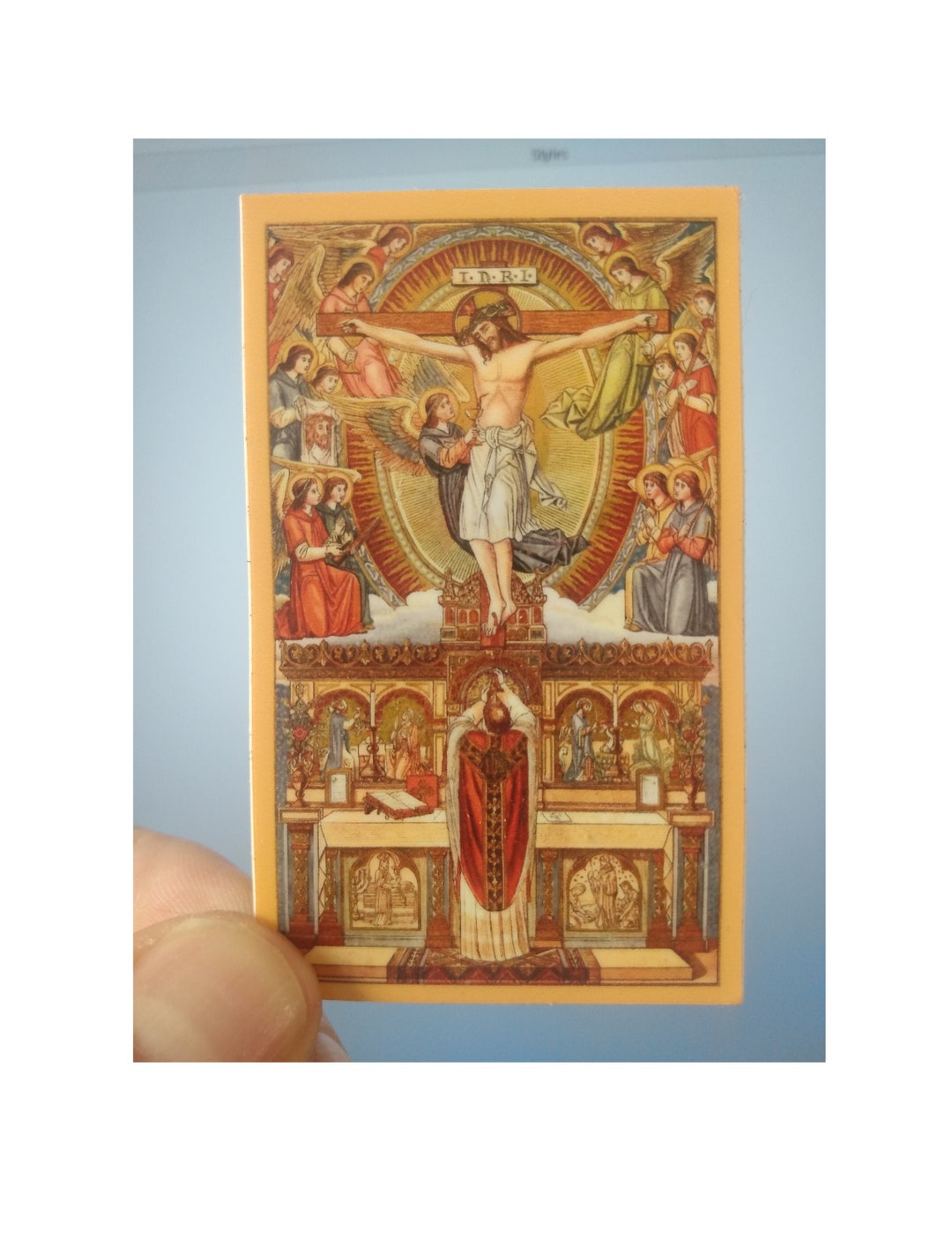 Holy Mass Sticker – Based on a Vintage German Holy Card – High Quality ...