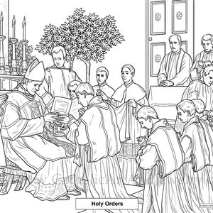 DOWNLOADABLE 7 Sacraments Coloring Pages – for Home, School, or CCD ...