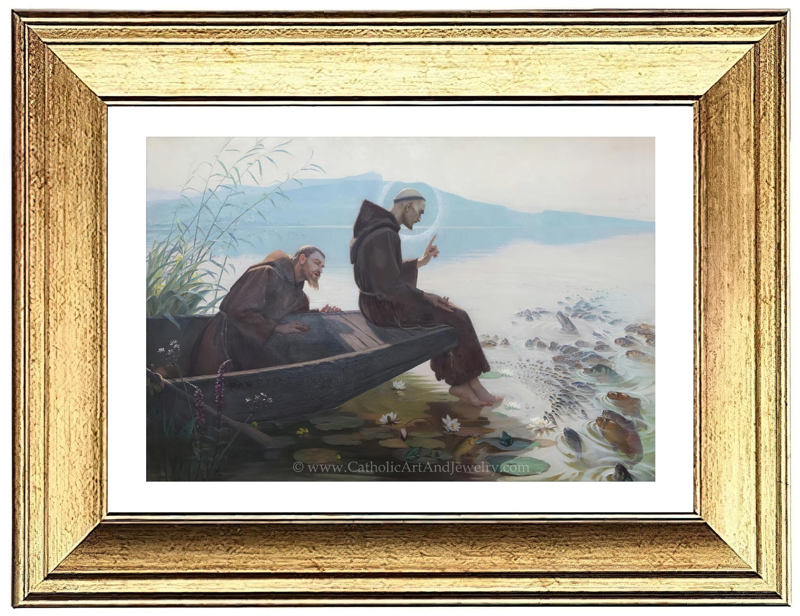 St. Anthony of Padua Preaching to the Fish – Edouard Jerôme Paupion ...