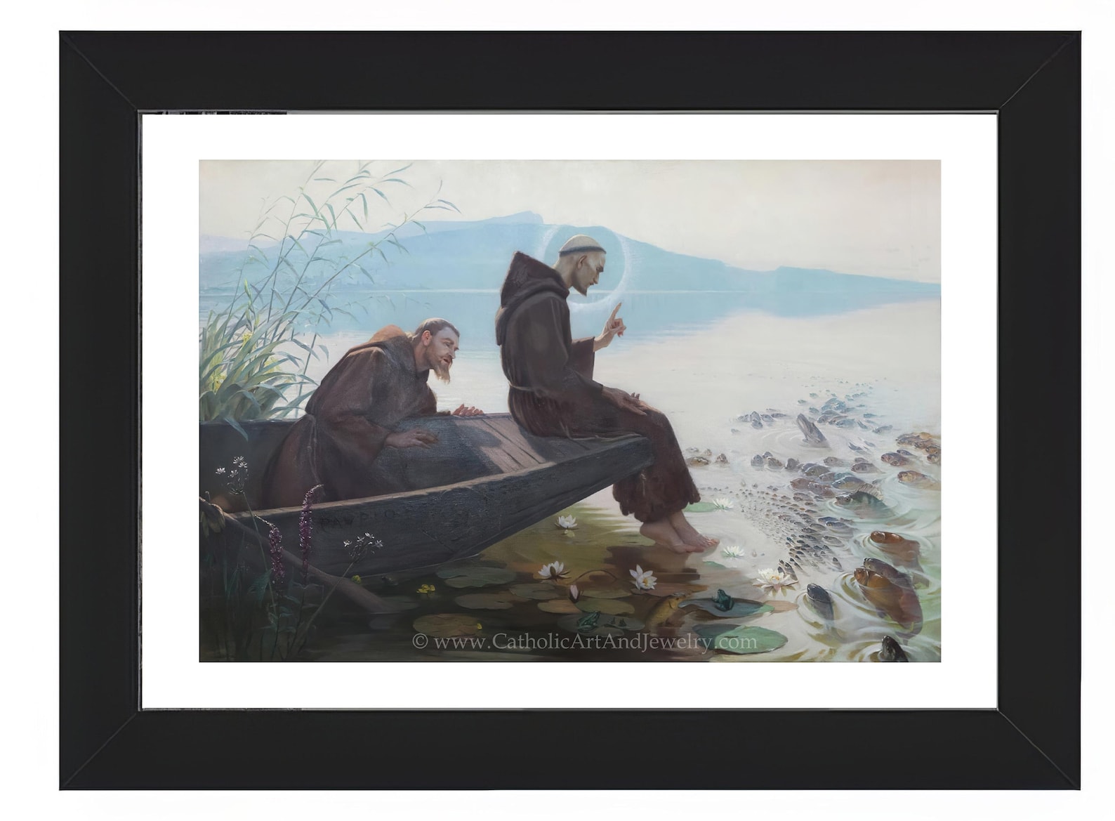 St. Anthony of Padua Preaching to the Fish – Edouard Jerôme Paupion ...
