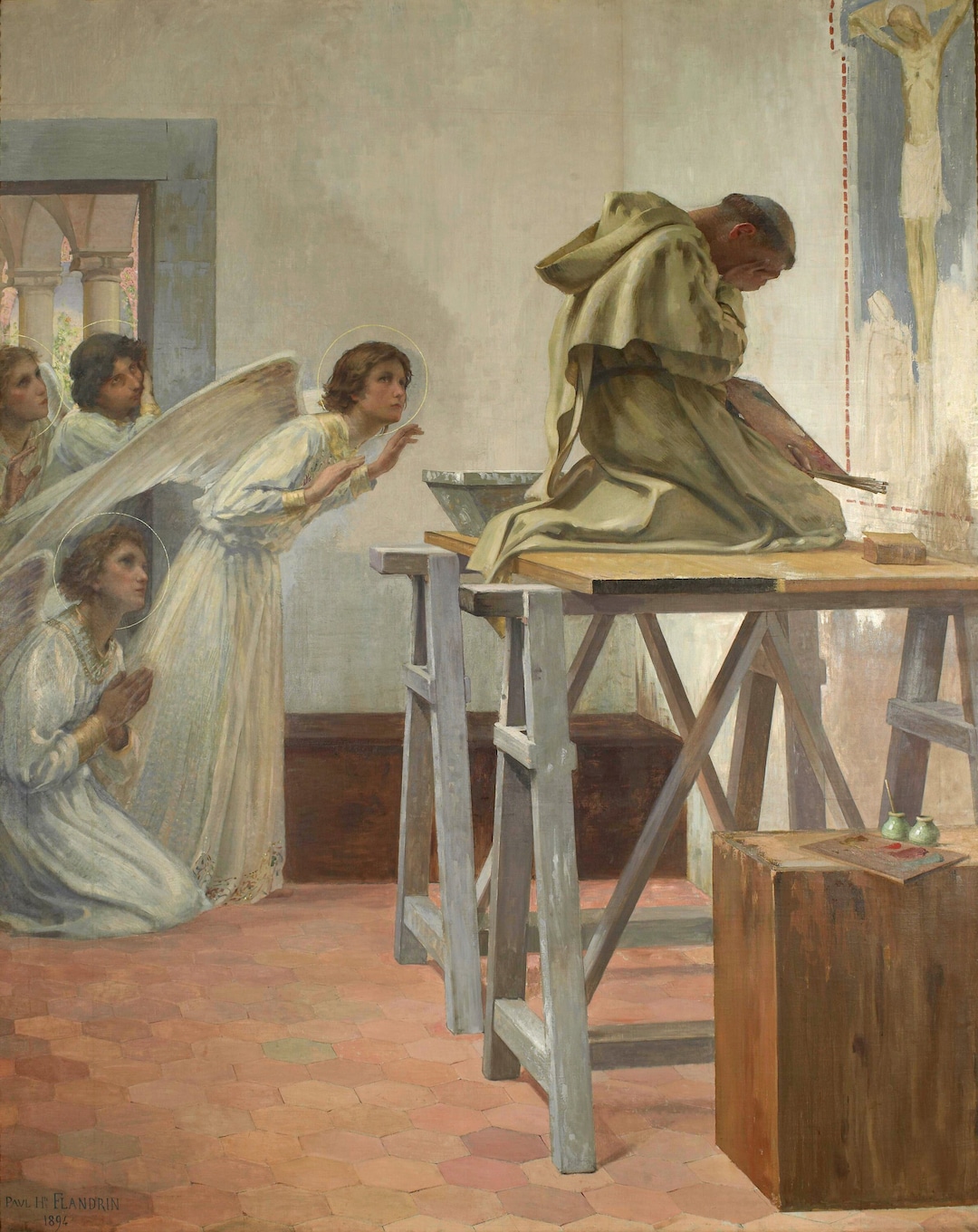 Fra Angelico Visited by Angels – Paul-hippolyte Flandrin – Catholic Art ...