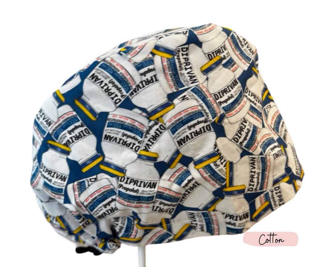 Dizzy Propofol Vials Cotton Euro Scrub Cap - Etsy
