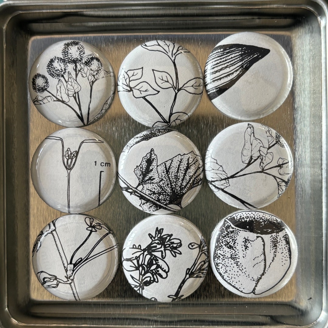 Handmade 1 Round Magnets Featuring Maps, Vintage Papers and Other ...