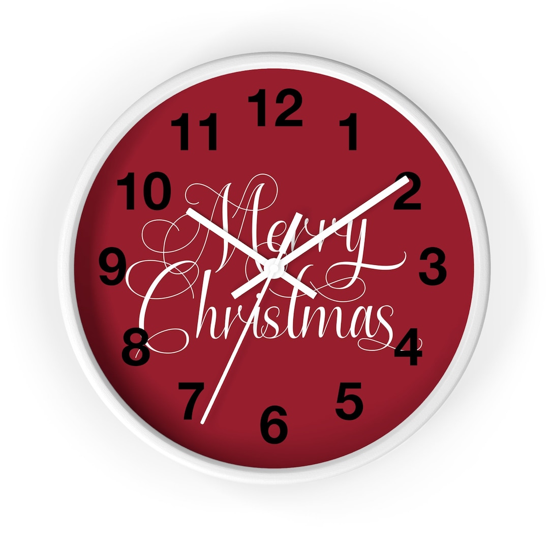 Christmas Time Clock Merry Christmas Clock Christmas House - Etsy