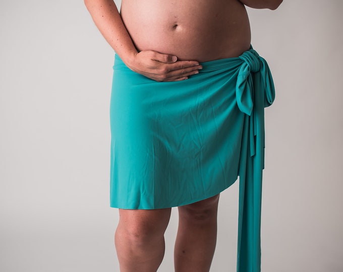 Turquoise Birthing Skirt. Wrap Skirt. Water Birth Skirt. Hospital ...