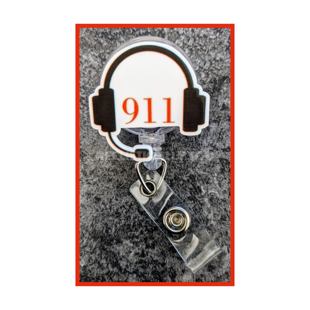 Badge Reel | Badge Holder | 911 Calltaker | Lanyard | First First ...
