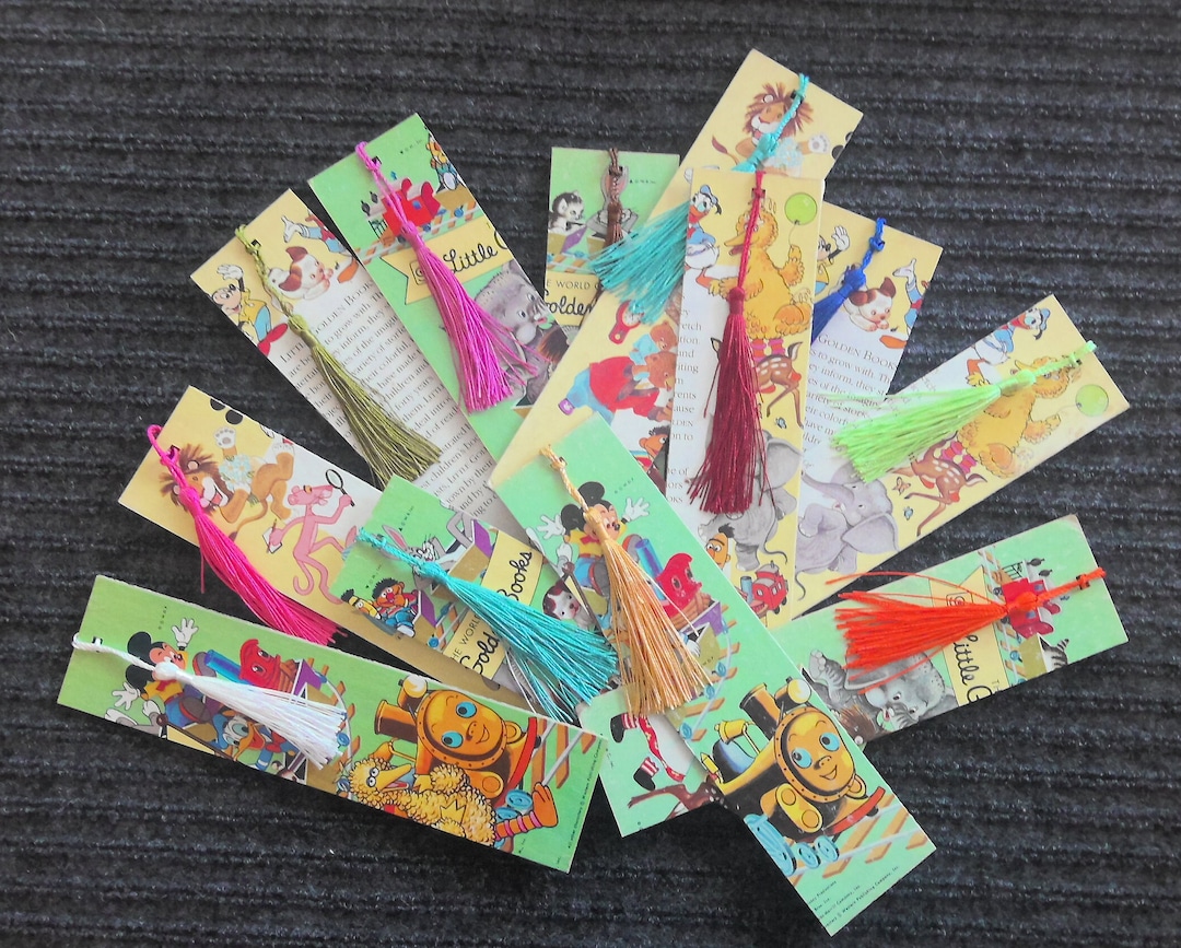 Little Golden Book Bookmark: Upcycled Vintage Book Cover With Tassel - Etsy