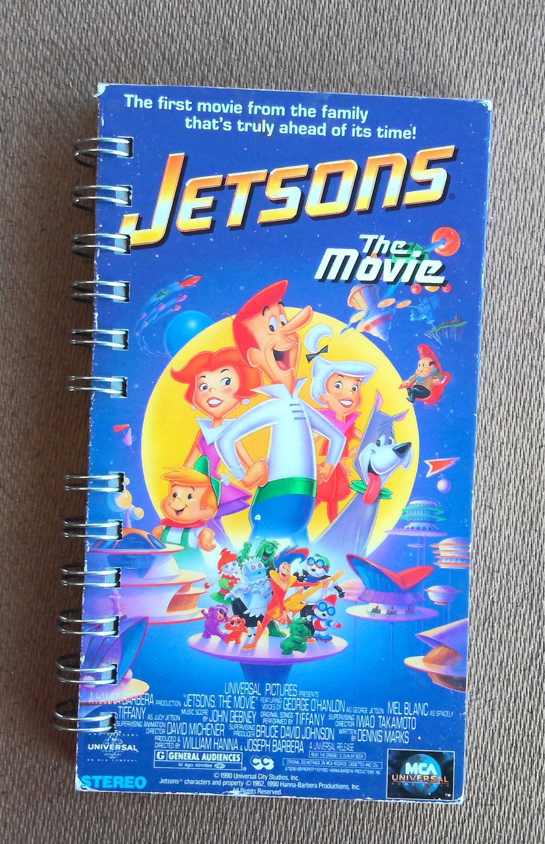 Jetson's the Movie Recycled VHS Cover Notebook, Movie Lover Gift, Movie ...
