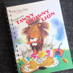 Tawny Scrawny Lion Recycled Little Golden Book Journal - Etsy