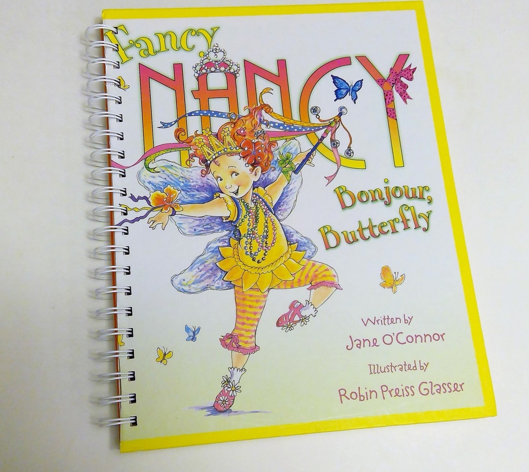Fancy Nancy Bonjour Butterfly Upcycled Storybook Journal - Etsy
