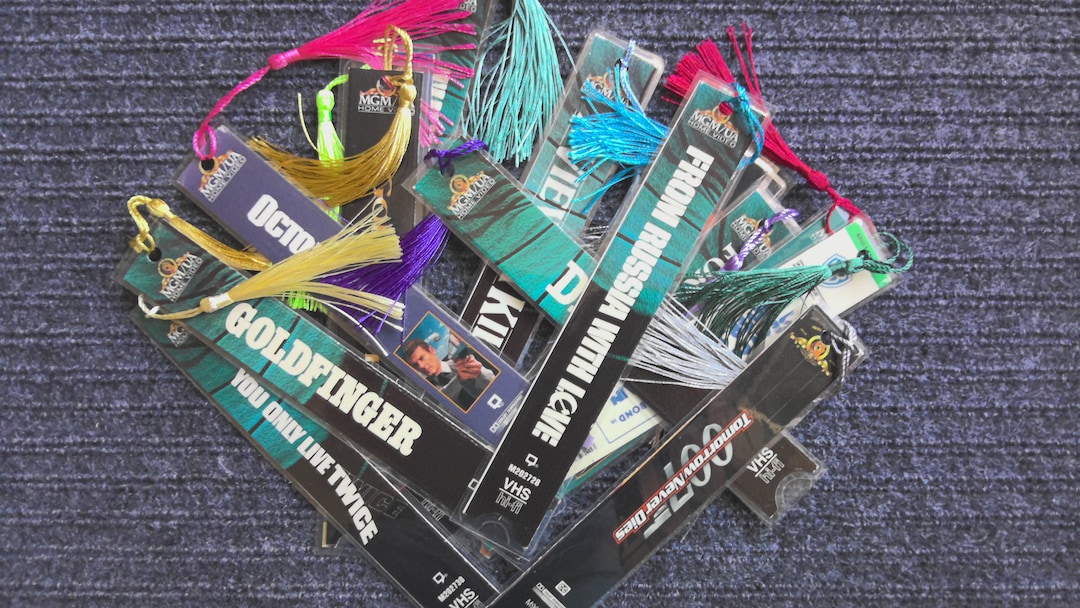 Listing 18, VHS Movie Bookmark 007 James Bond, Book Lover Gift, Movie ...