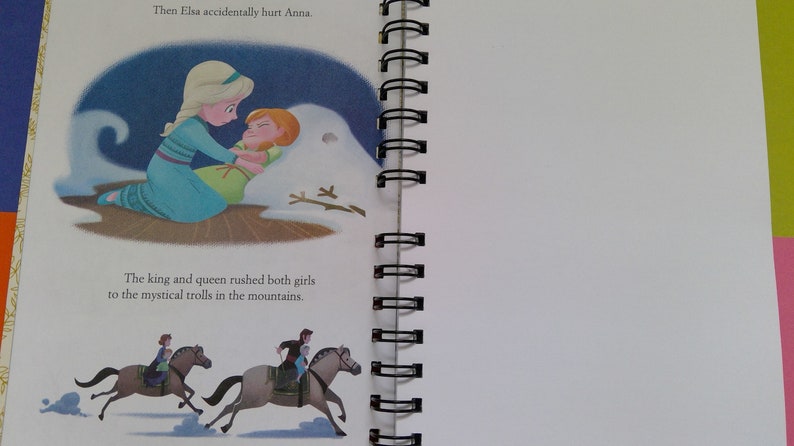 Frozen Elsa and Anna Storybook Journal Disney Autograph | Etsy