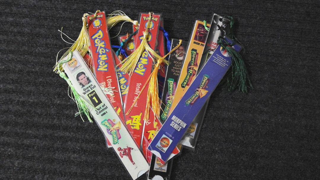 Listing #10, VHS Movie Bookmark, Pokemon Movie, Power Ranger Movie ...
