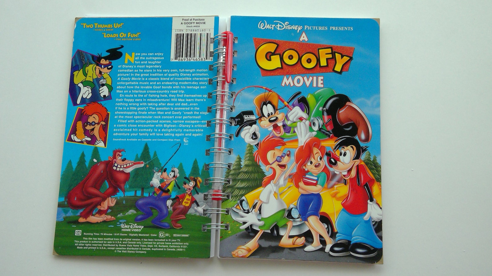 A Goofy Movie VHS Cover Notebook Upcylced Vhs Cover Notebook | Etsy UK