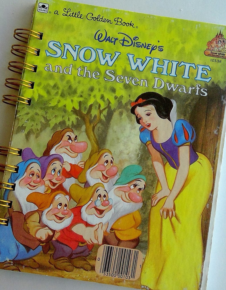 Snow White Upcycled Journal Blank Journal Vintage Journal - Etsy