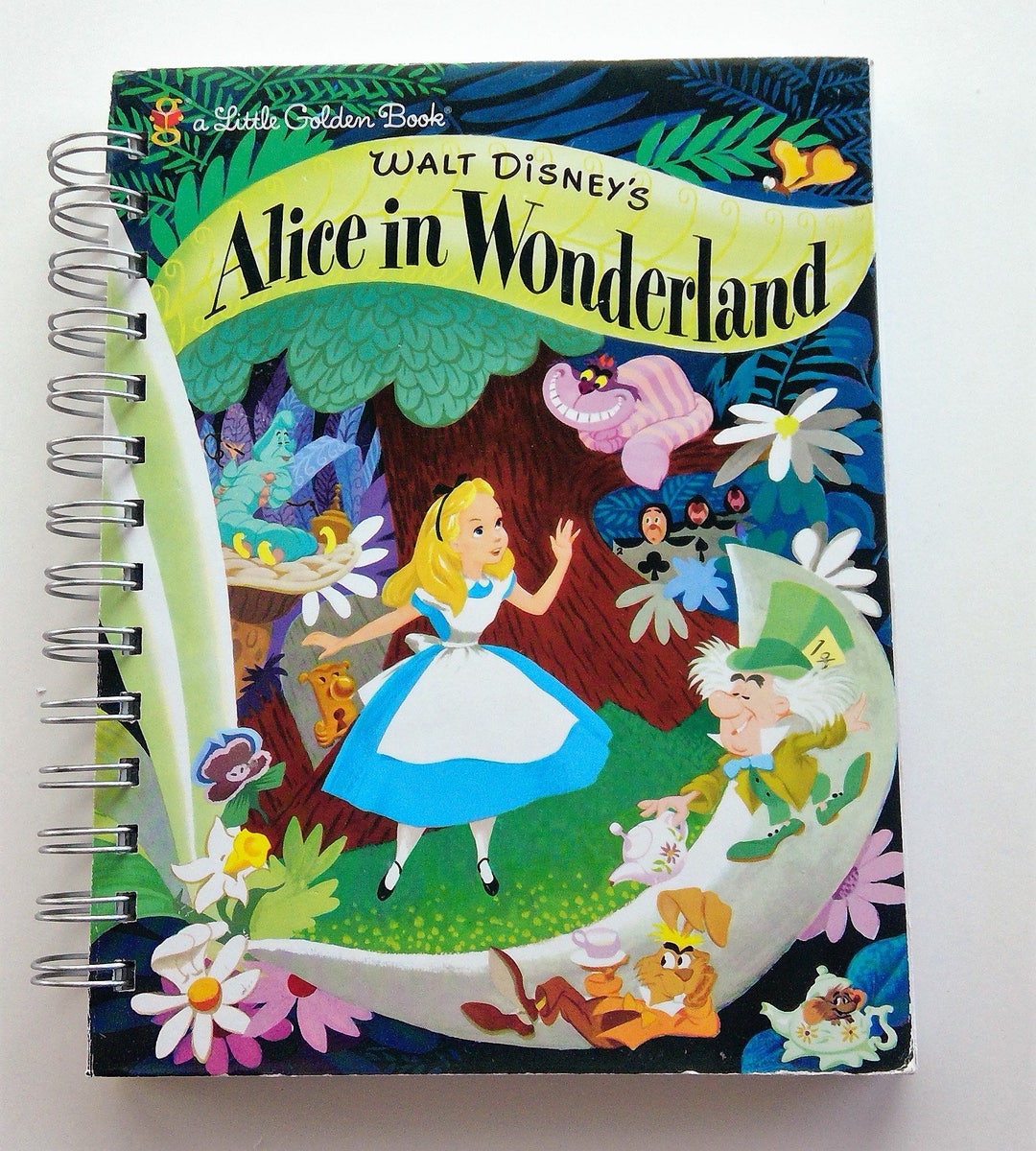 Alice in Wonderland Storybook Journal – Upcycled Little Golden Book ...