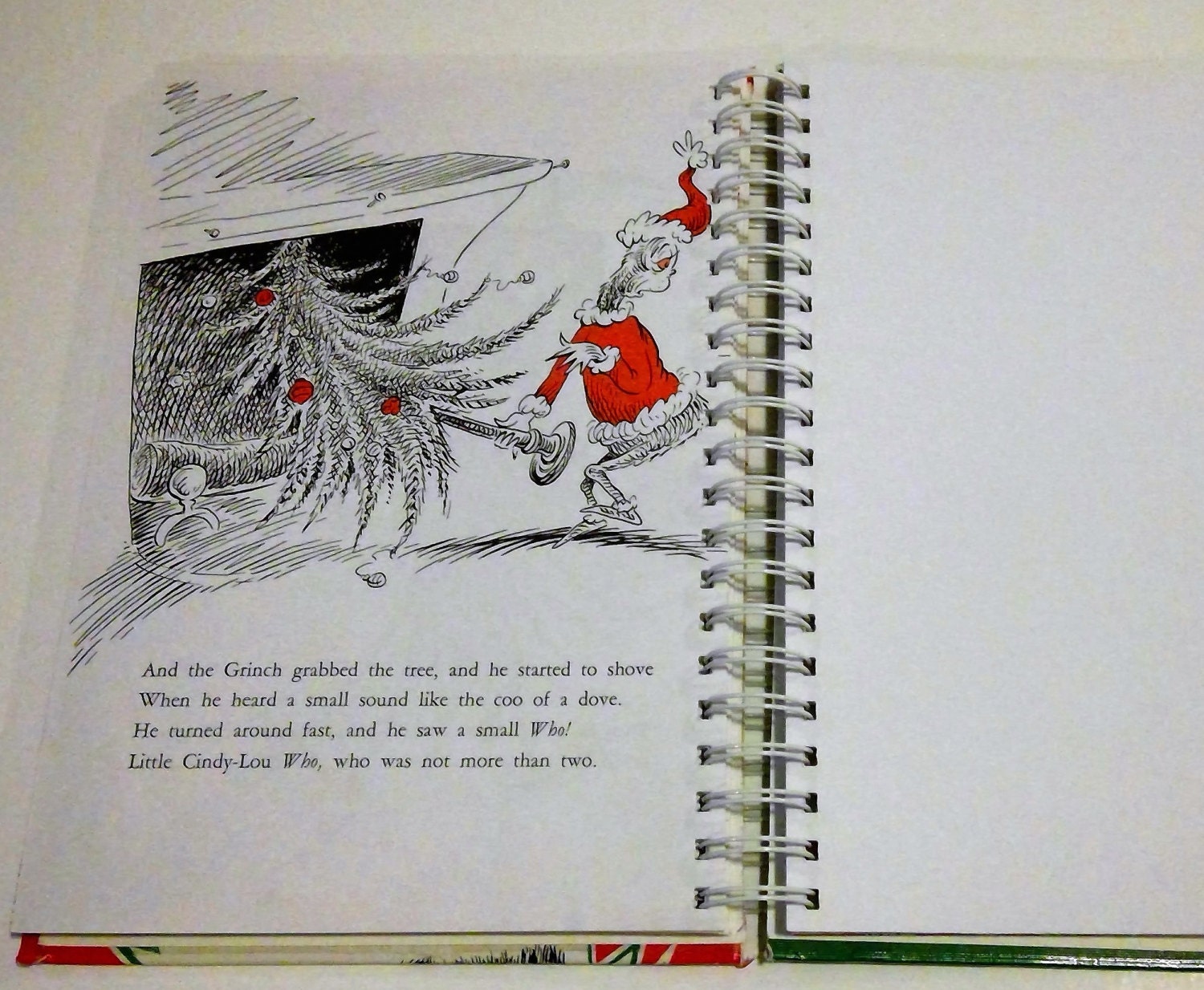 How the Grinch Stole Christmas Story Book Journal Recycled - Etsy