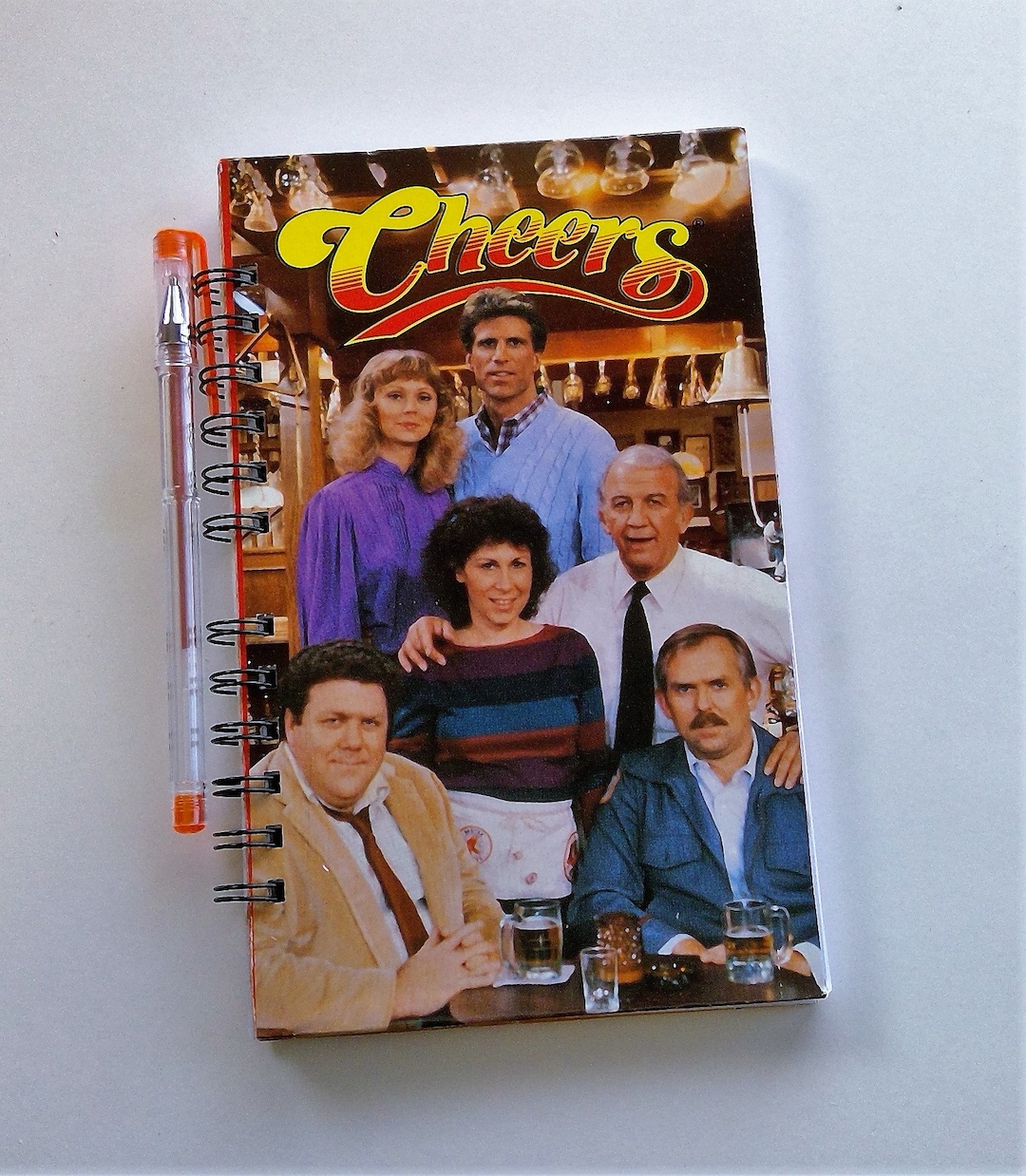 Cheers, recycled VHS cover notebook, movie lover gift, movie notepad ...