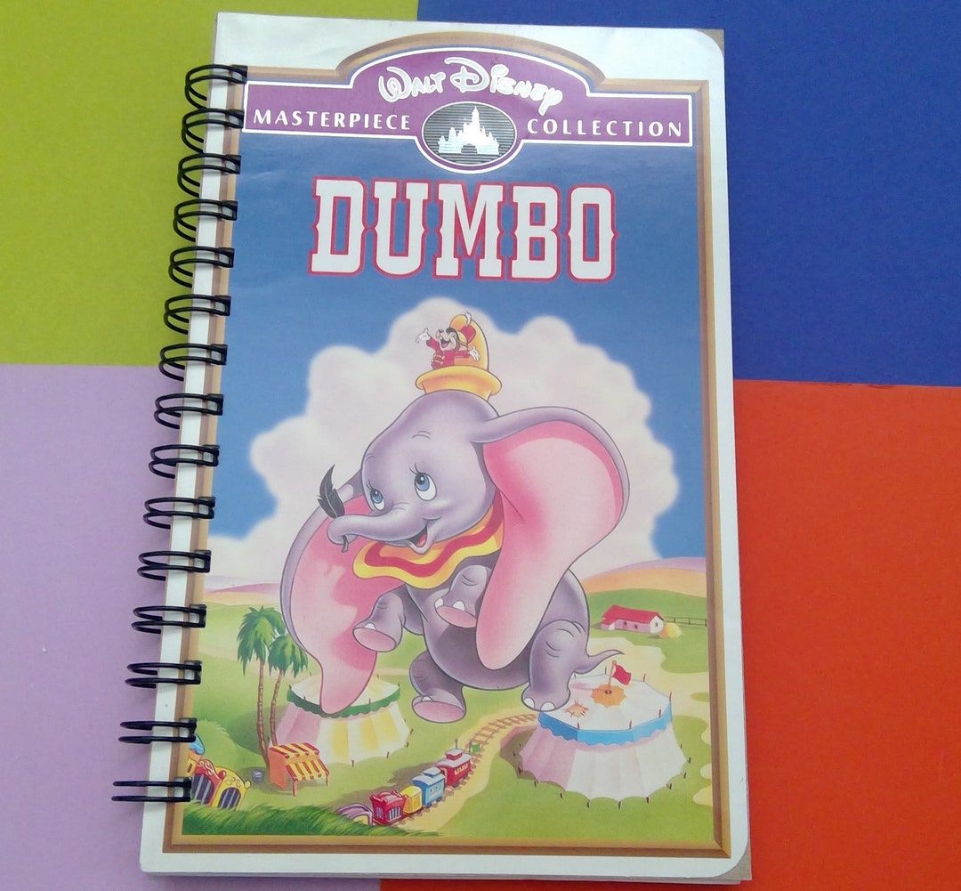 Dumbo VHS Cover Notebook, Upcylced Vhs Cover Notebook, Disney Autograph ...
