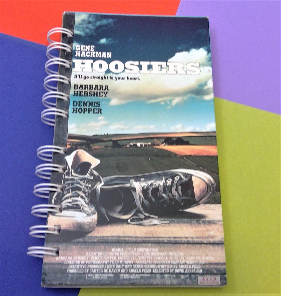Hoosiers Recycled VHS Cover Notebook, Movie Lover Gift, Movie Notepad ...