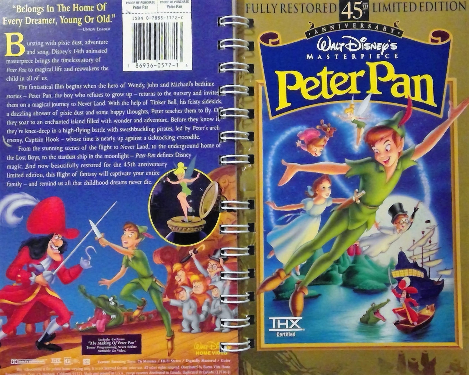 Peter Pan Vhs Original VHS Closing: Peter Pan Burbank Version (UK