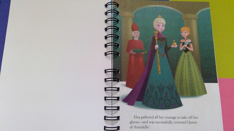Frozen Elsa and Anna Storybook Journal Disney Autograph | Etsy