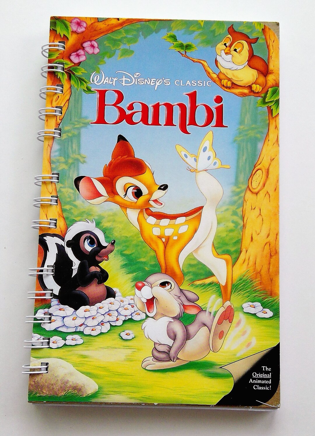 Bambi VHS Cover Notebook, Upcylced Vhs Cover Notebook, Disney Autograph ...