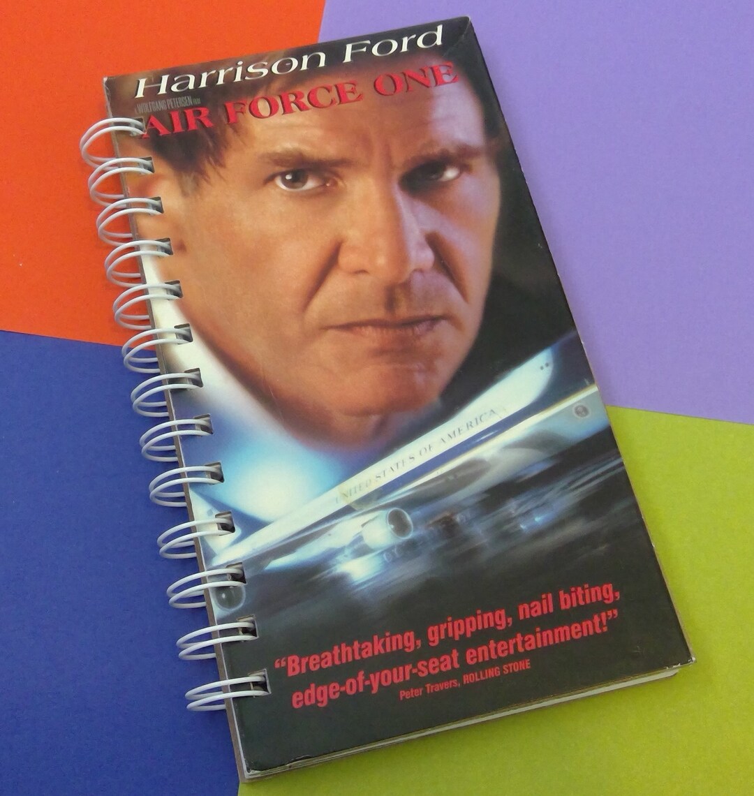 Air Force One VHS Cover Notebook, Movie Notepad, Blank Notebook, VHS ...