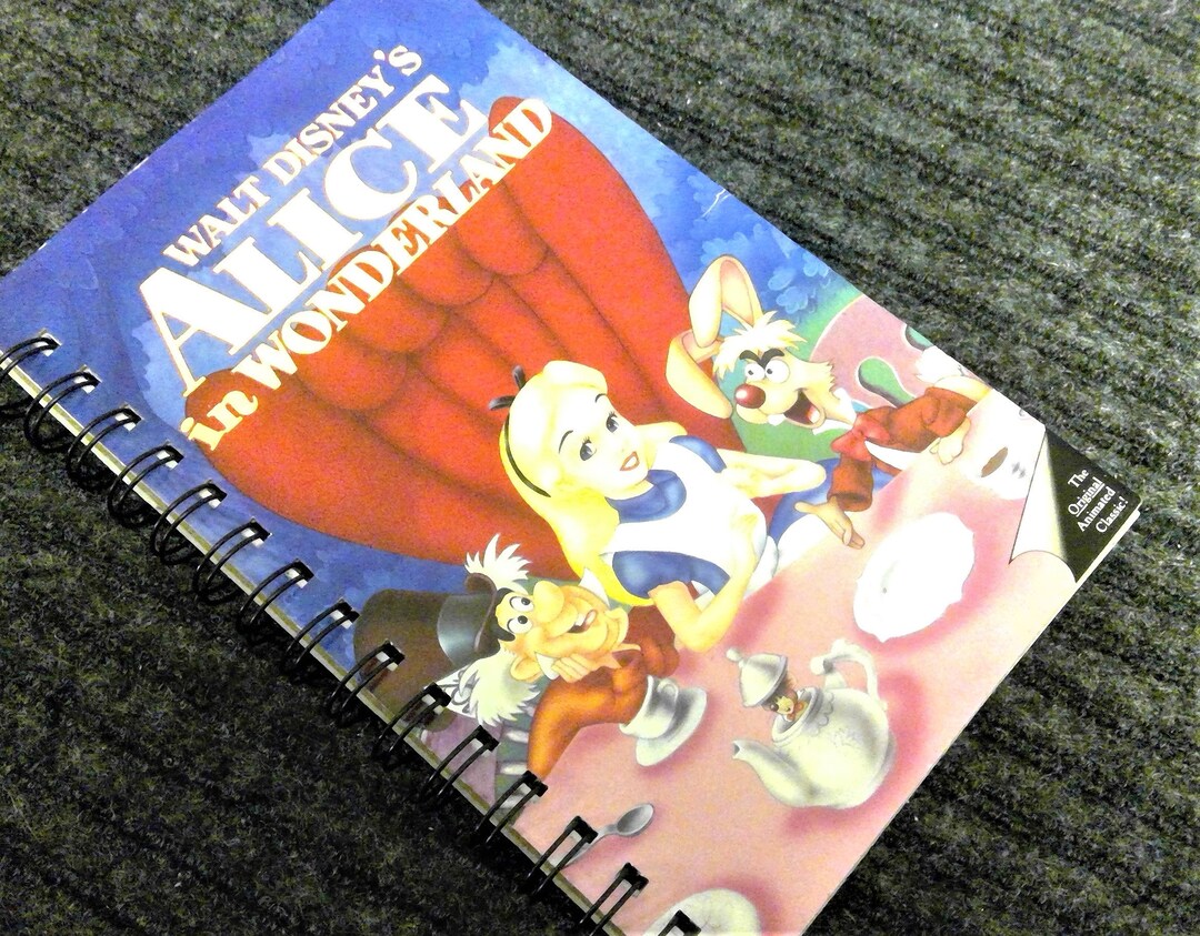 Alice in Wonderland VHS Notebook, Movie Notepad, Notebook, VHS Cover ...