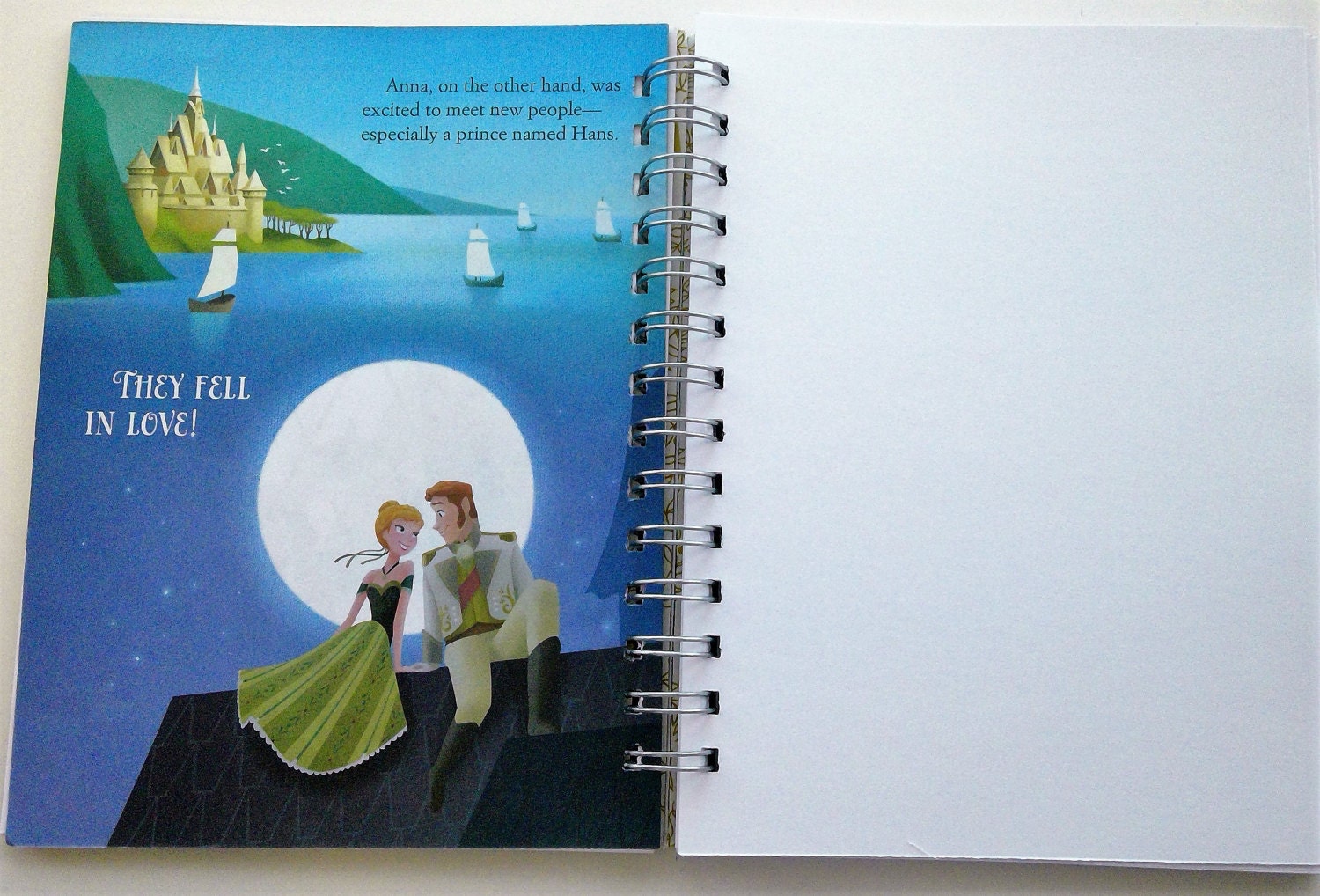 Frozen Elsa and Anna storybook journal disney autograph | Etsy