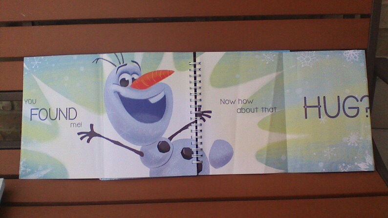 Do You Want A Hug Olaf Frozen storybook journal recycled | Etsy