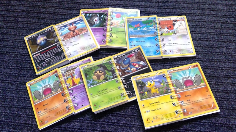 Pokemon Notebook Little Notebook Upcycled Pokemon Cards - Etsy