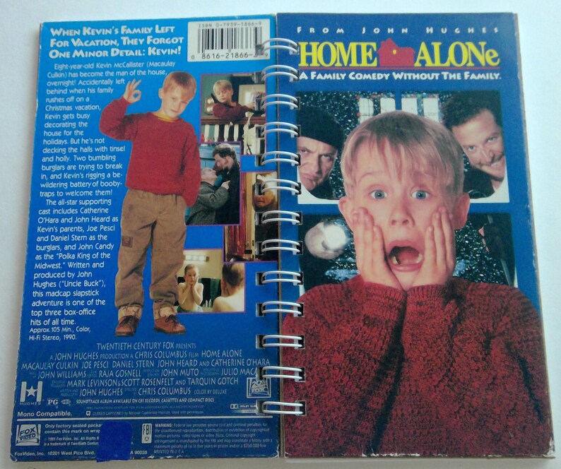 Home Alone VHS Cover Notebook: Upcycled Movie Notepad - Etsy