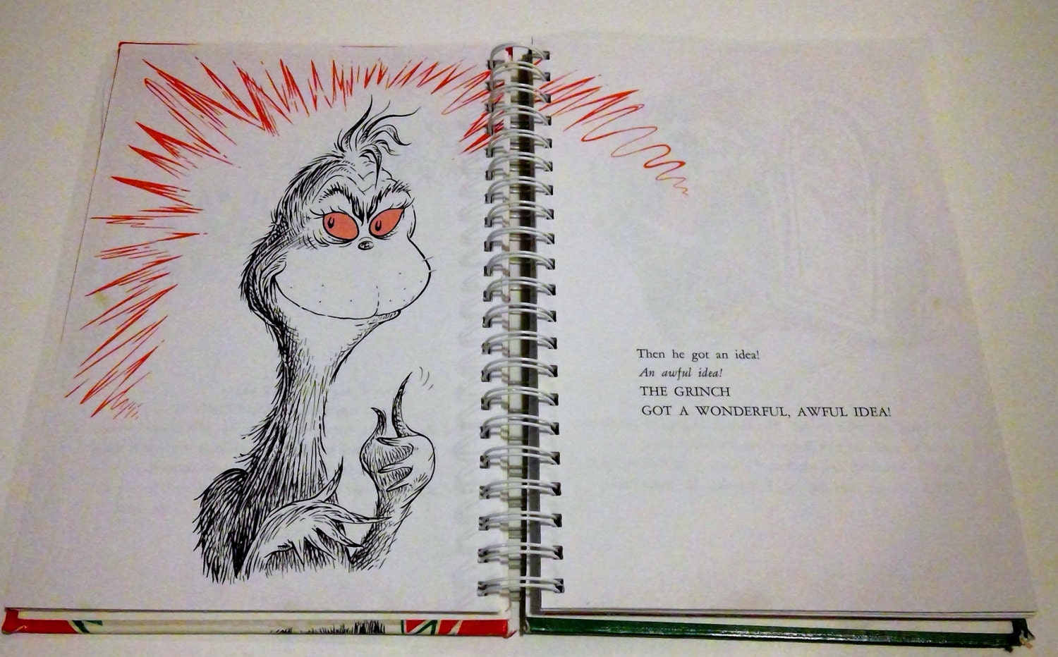 How the Grinch Stole Christmas Story Book Journal Recycled - Etsy