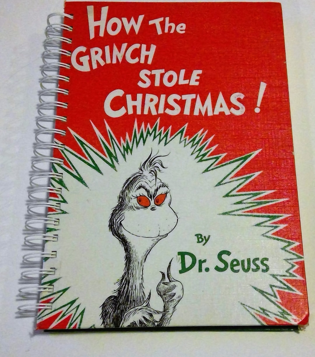 How the Grinch Stole Christmas, Story Book Journal, Recycled Notebook ...