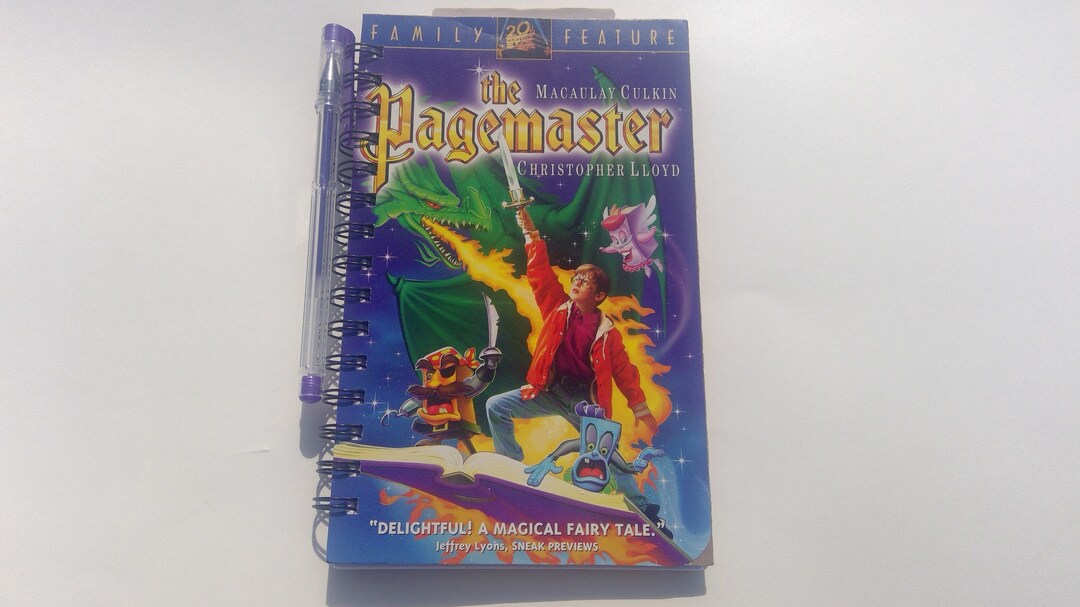 The Pagemaster Recycled VHS Cover Notebook Upcycled - Etsy