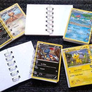 Pokemon Notebook, Little Notebook, Upcycled Pokemon Cards, Party Favor ...