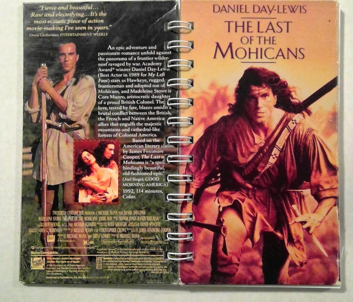 Last of the Mohicans VHS Cover Notebook, Recycled Movie Gift - Etsy