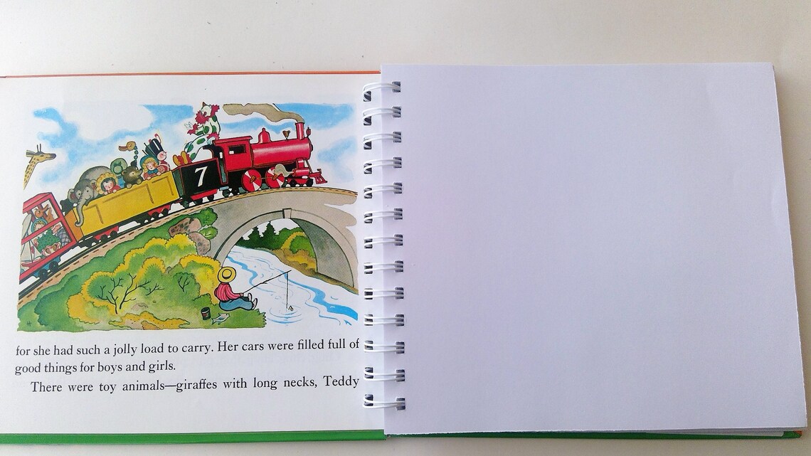 The Little Engine That Could Storybook Journal Upcycled - Etsy