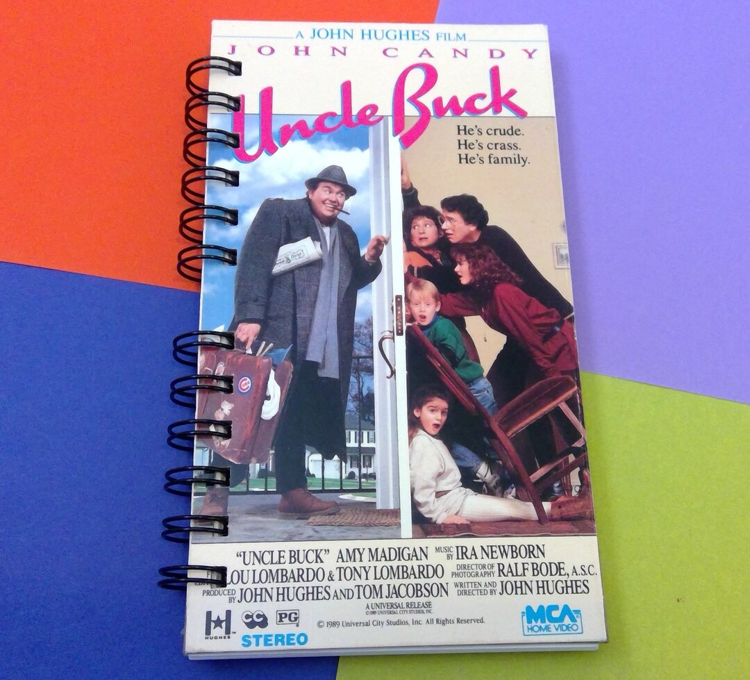 Uncle Buck VHS Cover Notebook, Movie Notepad, Blank Notebook, VHS Cover ...