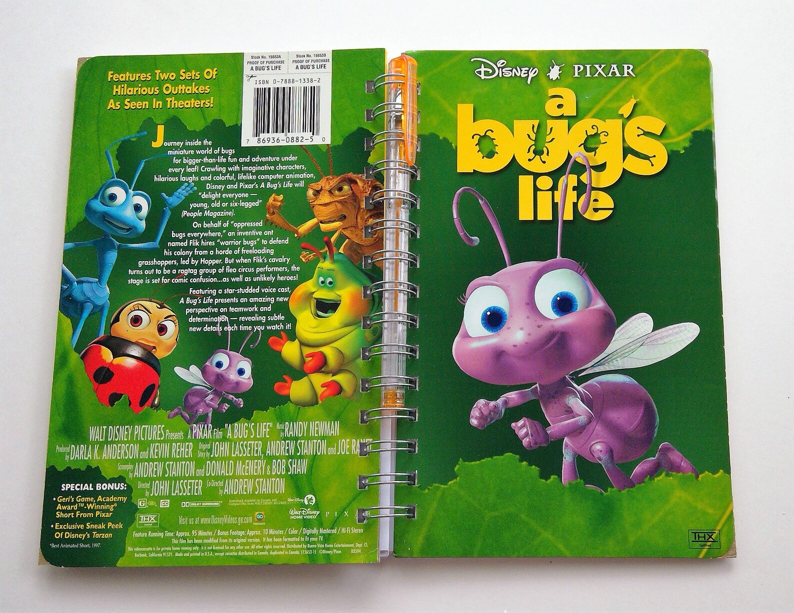 A Bug's Life VHS Cover Notebook Upcylced Vhs Cover - Etsy UK